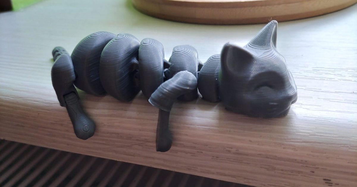Articulated Cat von 4d maker | Kostenloses STL-Modell herunterladen ...
