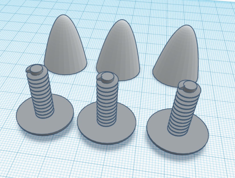 Small pointy screws 3 set by IMFREAK | Download free STL model ...