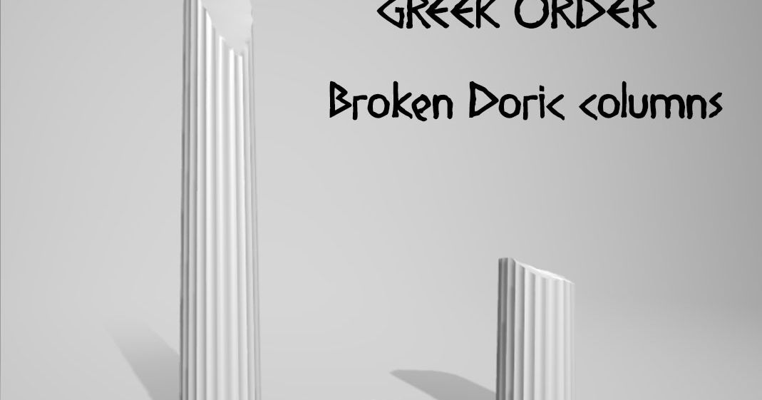 Broken Doric columns by Konstantin Radchenko | Download free STL model ...