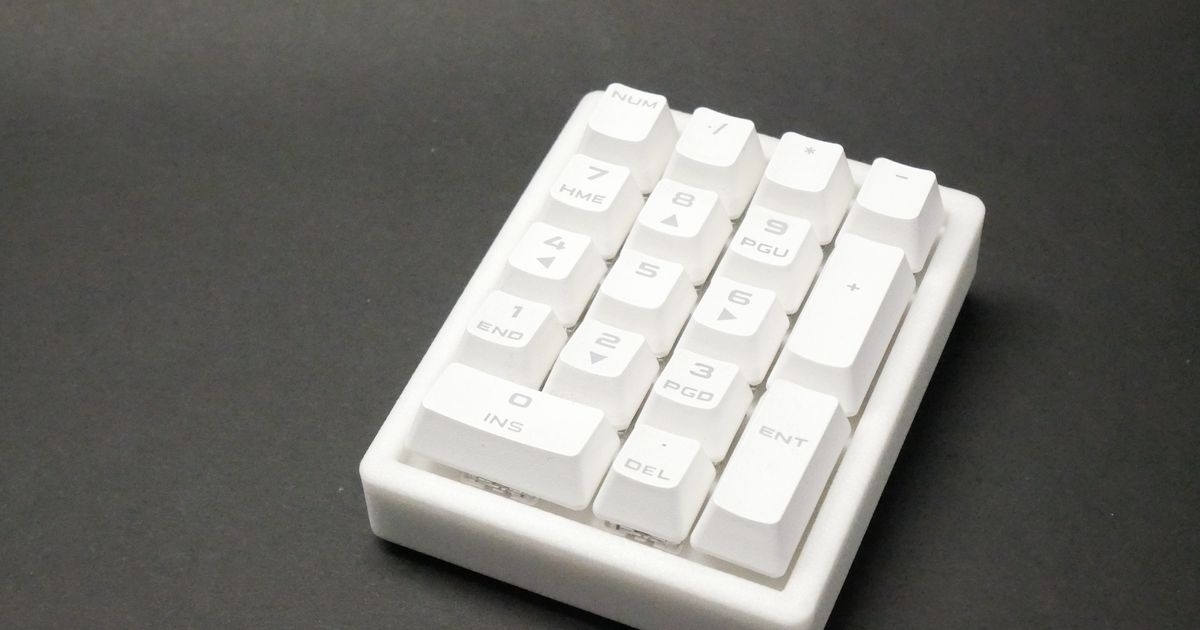 Numeric Keypad (USB or Bluetooth) by Rob65 | Download free STL model ...
