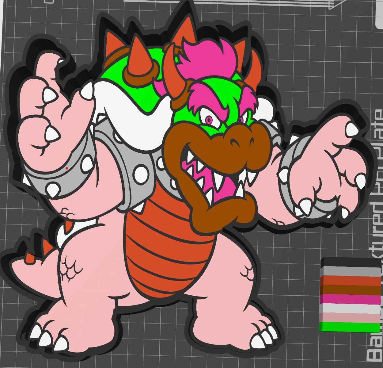 Bowser lightbox von Rananna | Kostenloses STL-Modell herunterladen ...