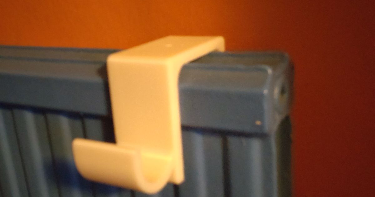 Hook for heating radiators with option for tall peg by Andreagattonero ...