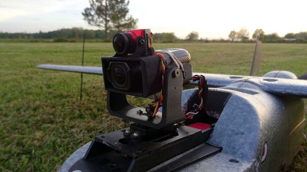 FPV Pan Tilt for Gitup F1 Camera with Micro FPV Camera by Keith Luneau ...