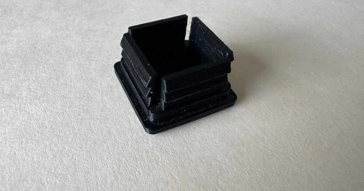 Endcap for 1" square tubing by Andy B | Download free STL model ...