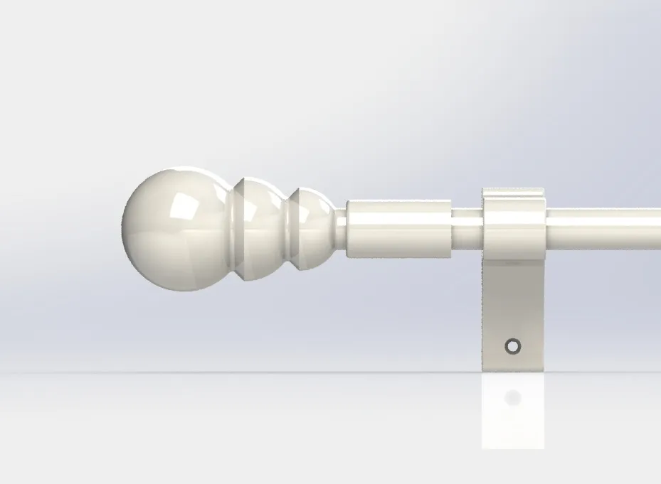 Curtain rod finial and bracket by s28 | Download free STL model ...