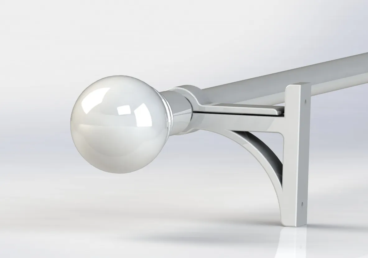 Curtain rod finial and bracket by s28 | Download free STL model ...