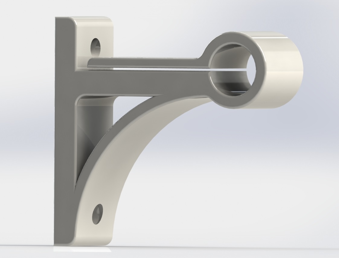 Curtain rod finial and bracket by s28 | Download free STL model | Printables.com