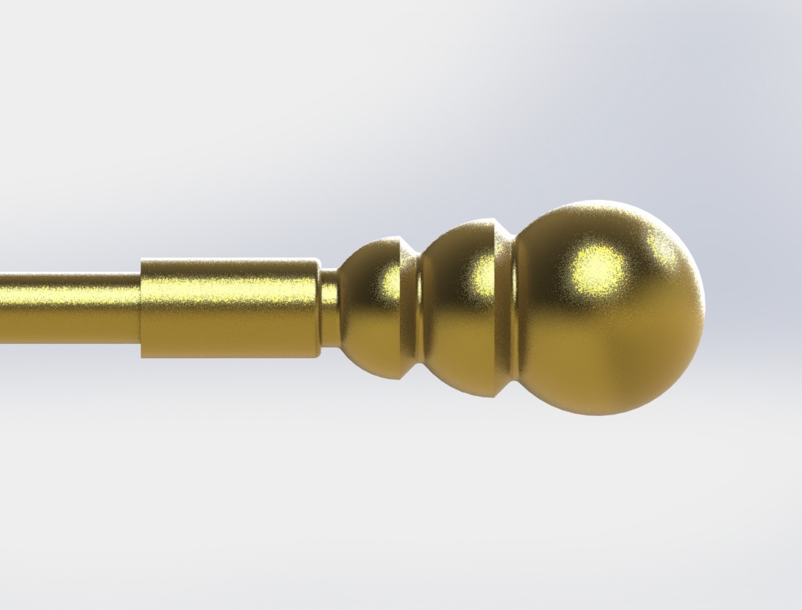Curtain rod finial and bracket by s28 | Download free STL model ...