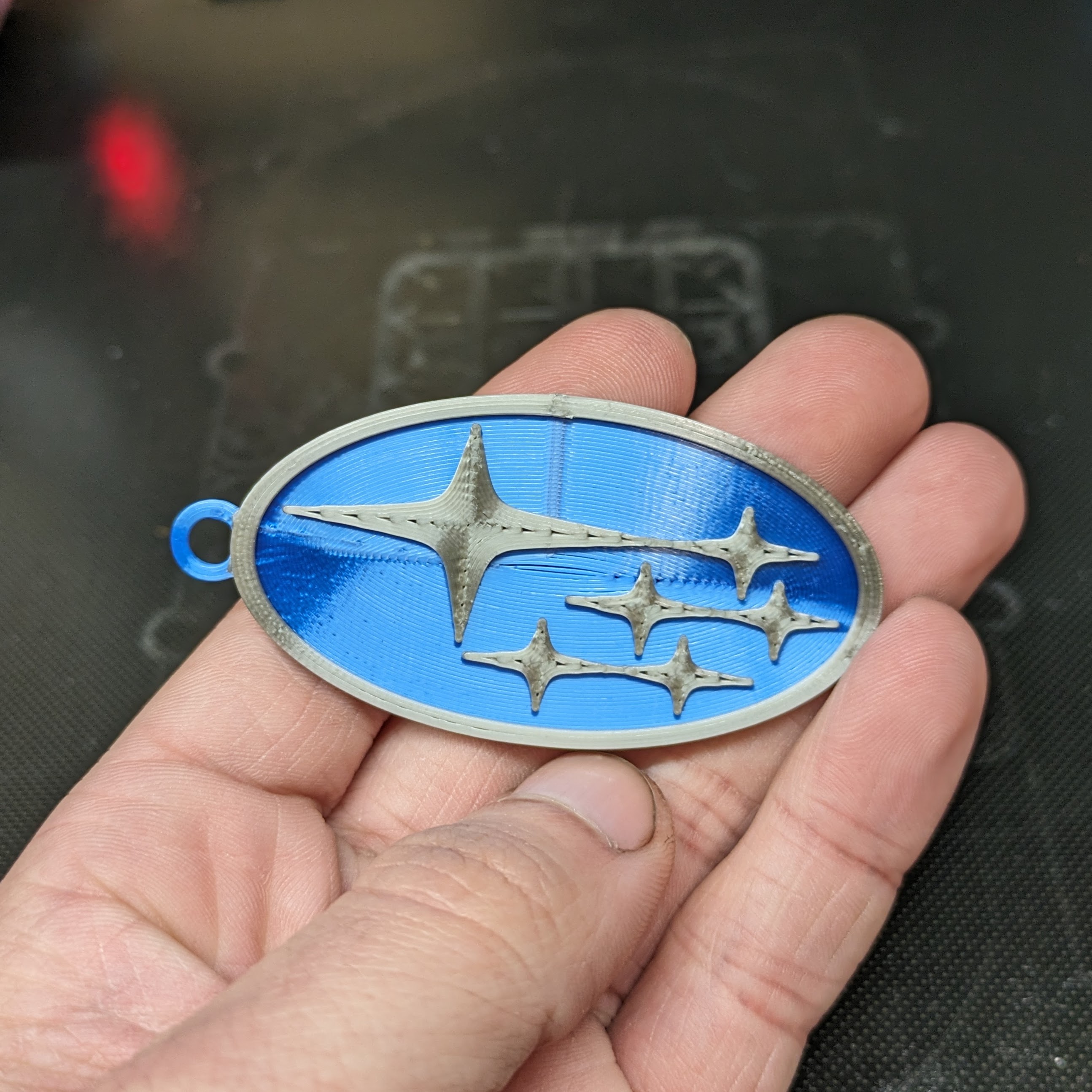 Subaru Logo Keychain (multi color combatible) by Gormadt | Download ...