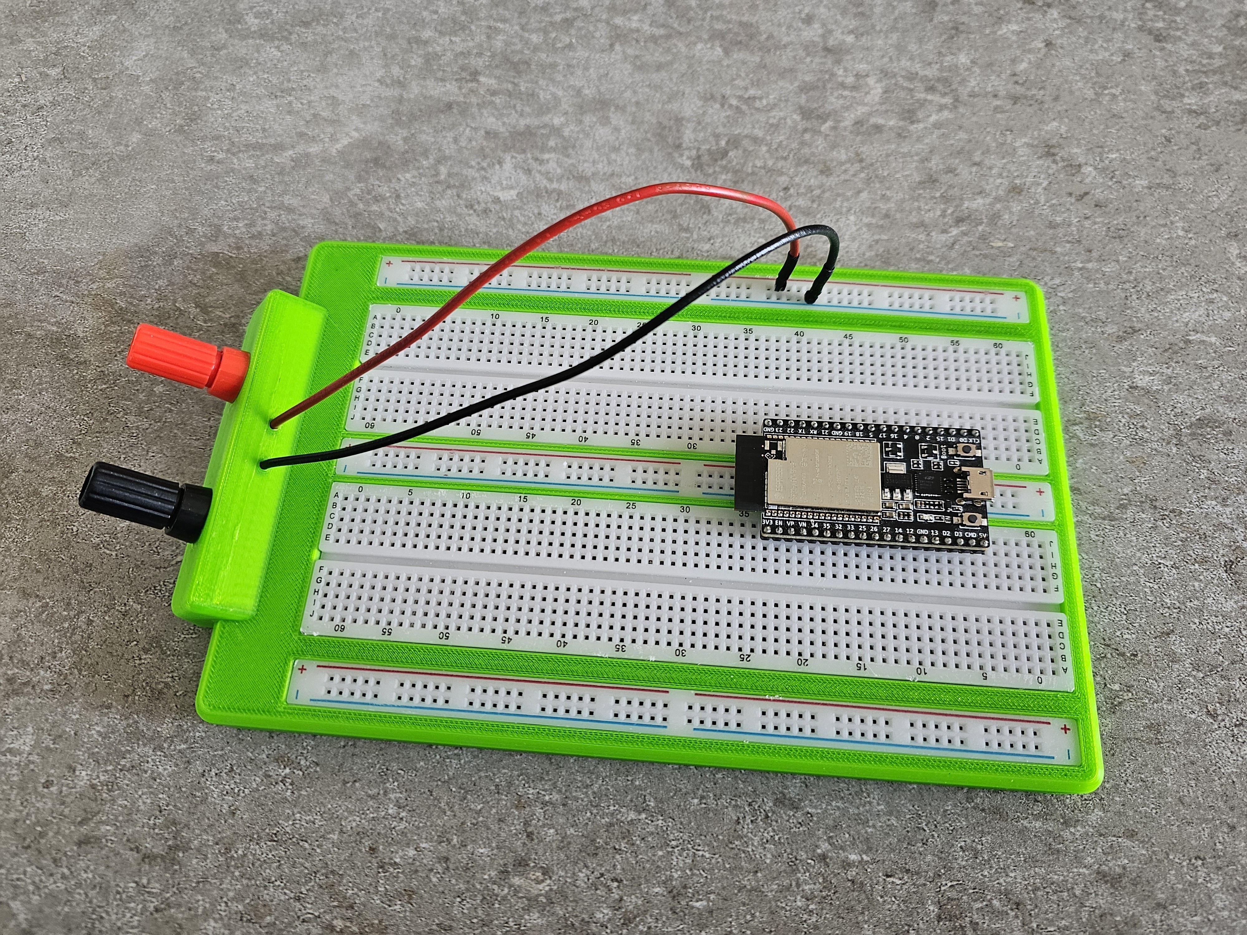 Breadboard ESP-friendly for 2x 830 PINs (MB-102) with banana connector ...
