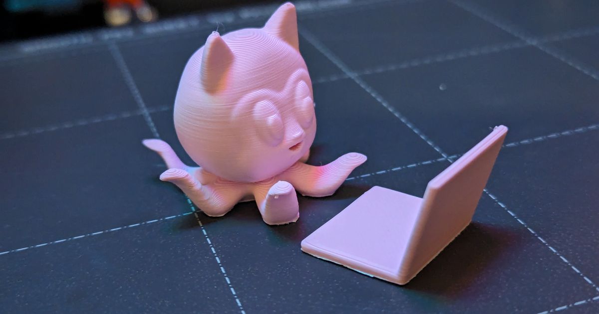 Baby Mona Lisa Octocat (GitHub mascot) par Erika Heidi | Téléchargez gratuitement un modèle STL ...