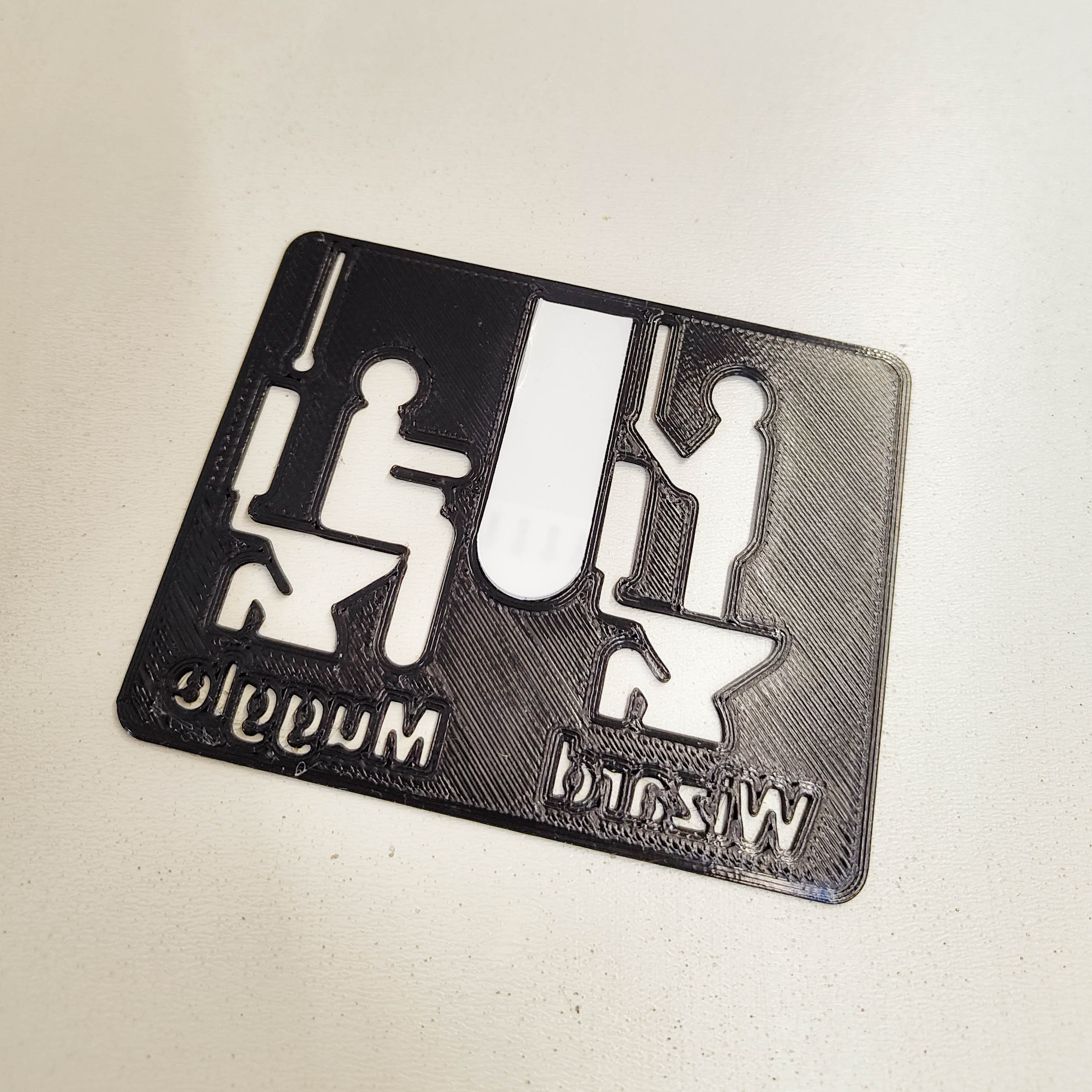 Muggle / Wizard Bathroom sign by Quizcen | Download free STL model ...