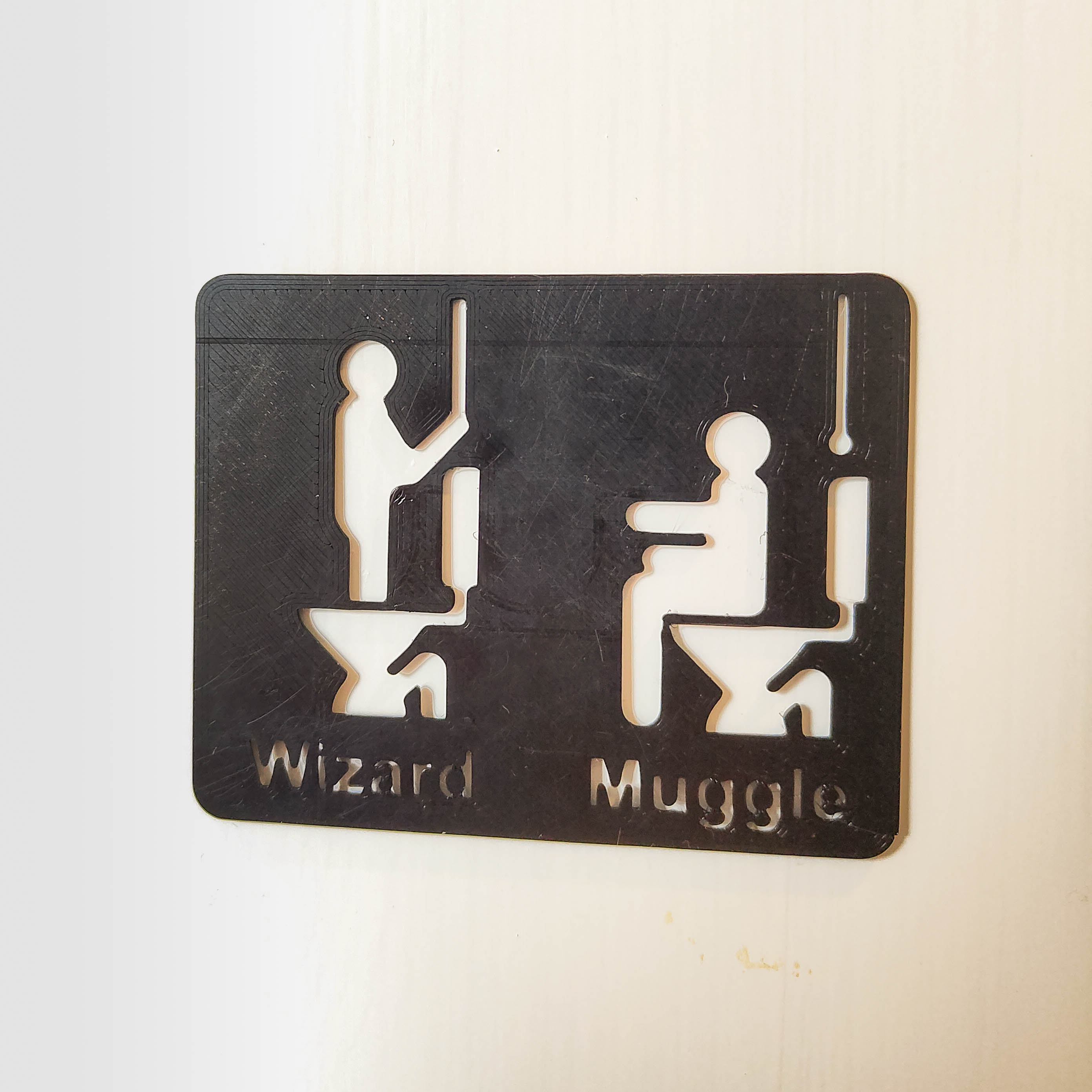 Muggle / Wizard Bathroom sign by Quizcen | Download free STL model ...