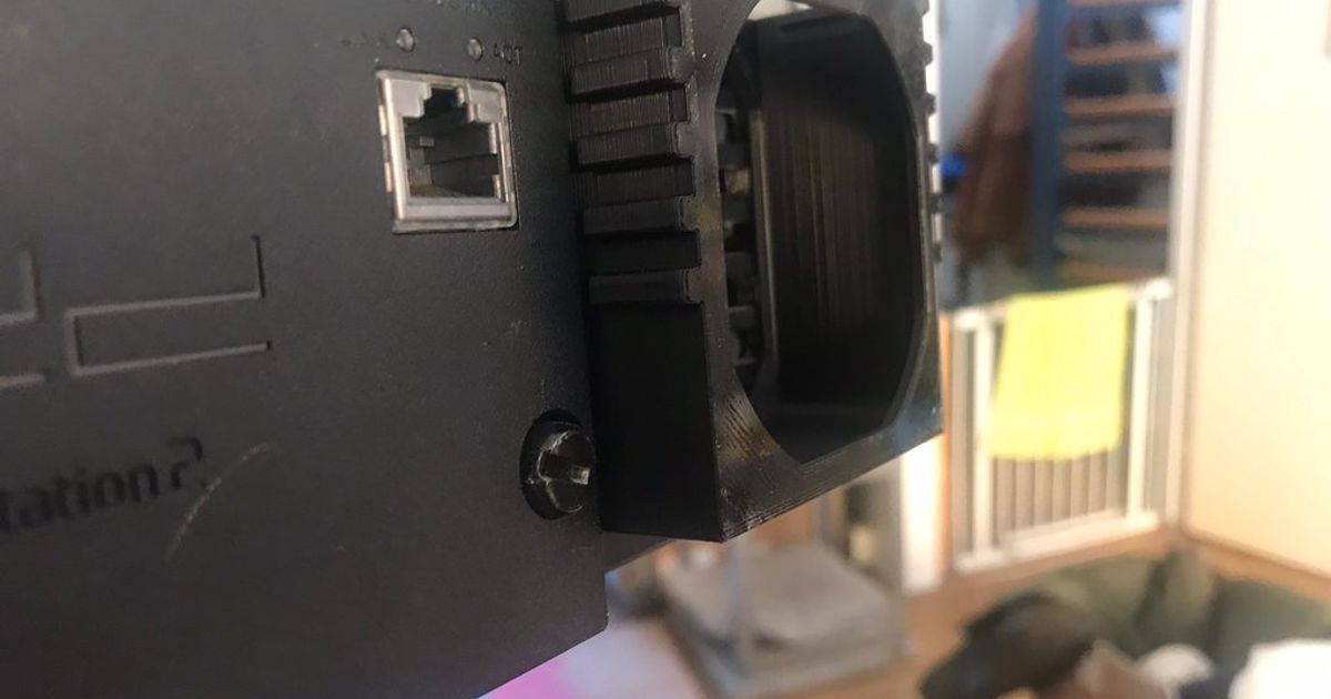 PS2 (Fat) Noctua Fan clip-on by RetroGameRevival | Download free STL ...