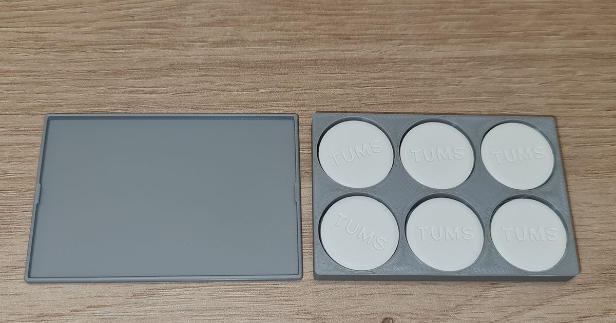 Wallet size TUMS box by GenevaFly | Download free STL model ...