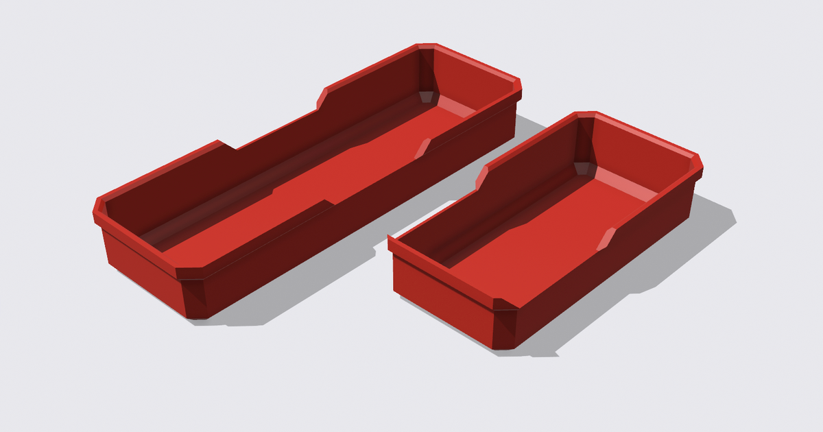 Slim Milwaukee Packout long bin with cutout (2 and 3 long) by maxelman ...