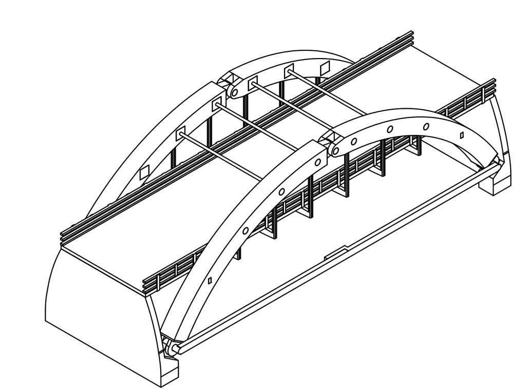 Three hinged arch bridge by Qased | Download free STL model ...
