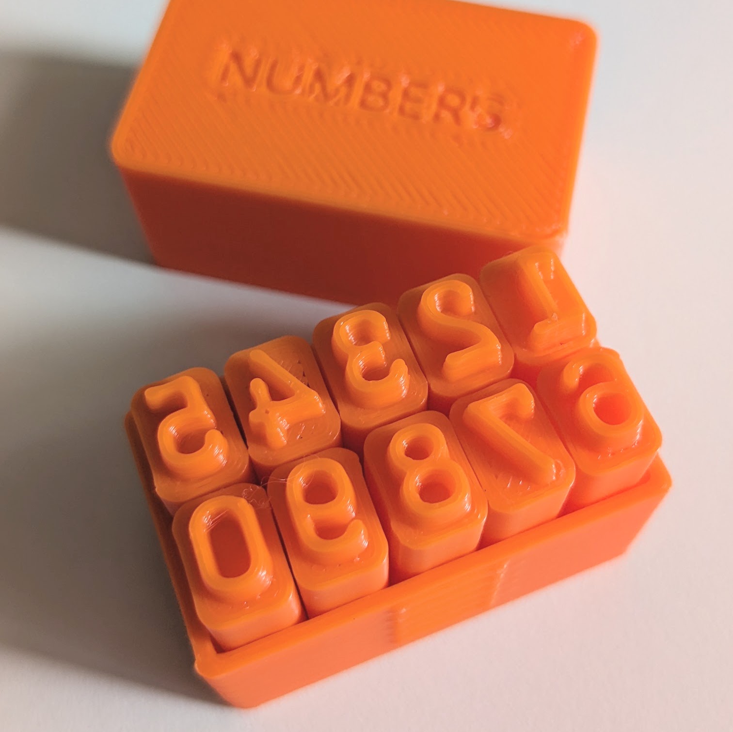 Number Stamps with box by Marianne657 | Download free STL model ...