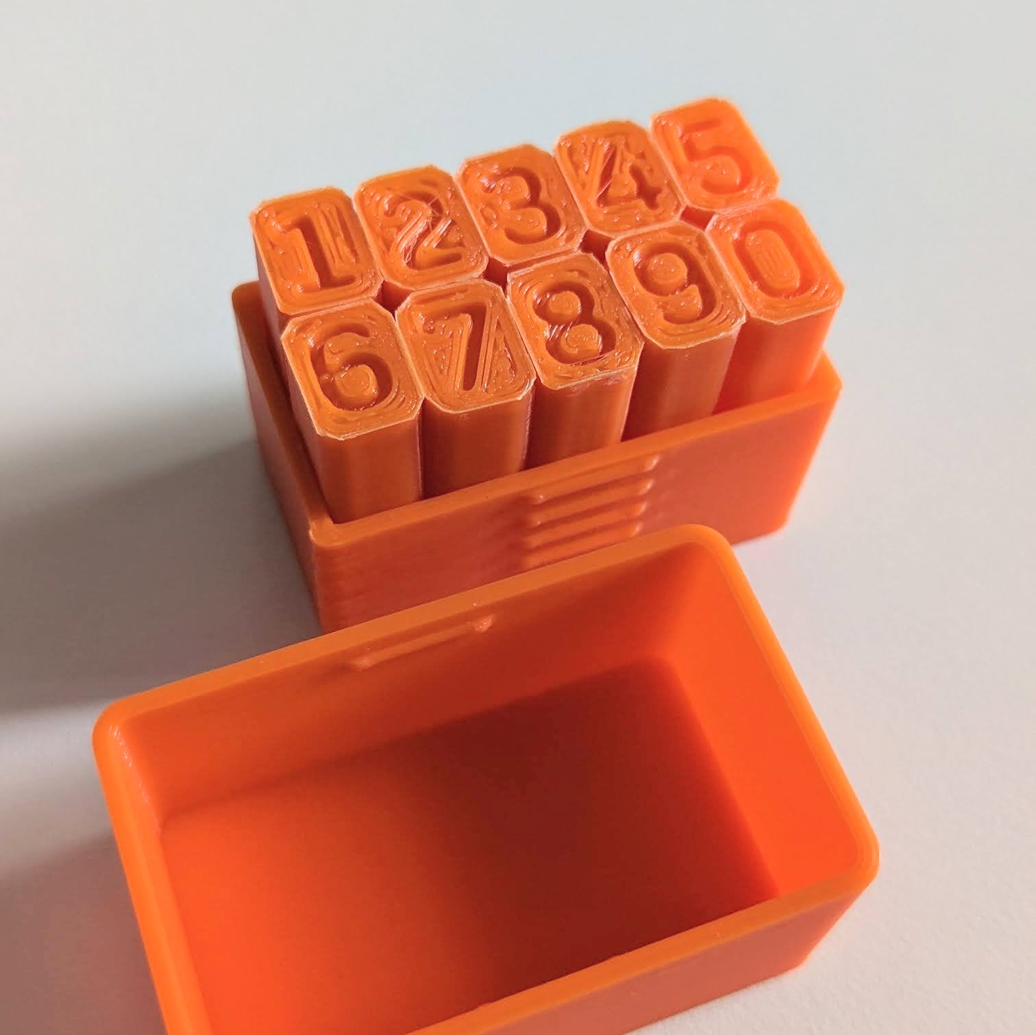 Number Stamps with box by Marianne657 | Download free STL model ...