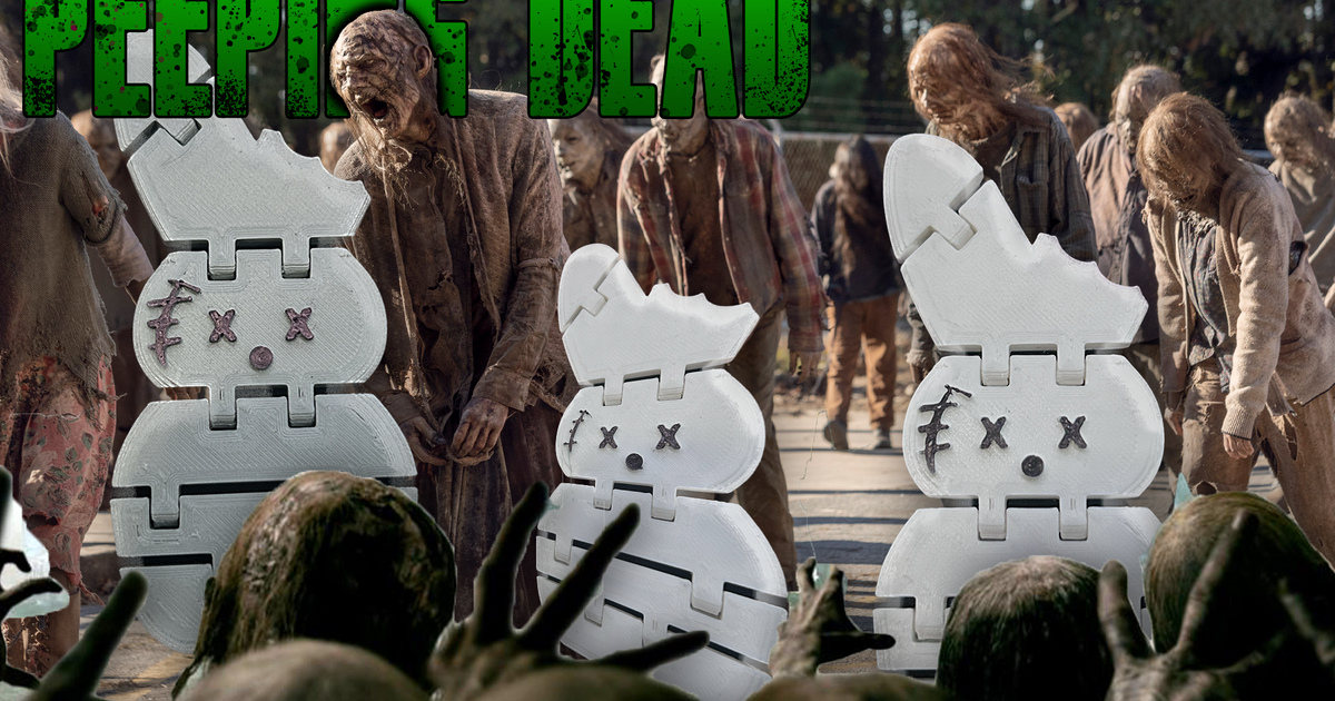 Zombie FLEXI Peep Bunny and Chick by K2_Kevin | Printables Store