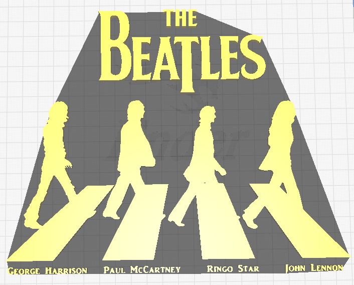 Beatles Logo (separate pieces) by Gjoopa | Download free STL model ...