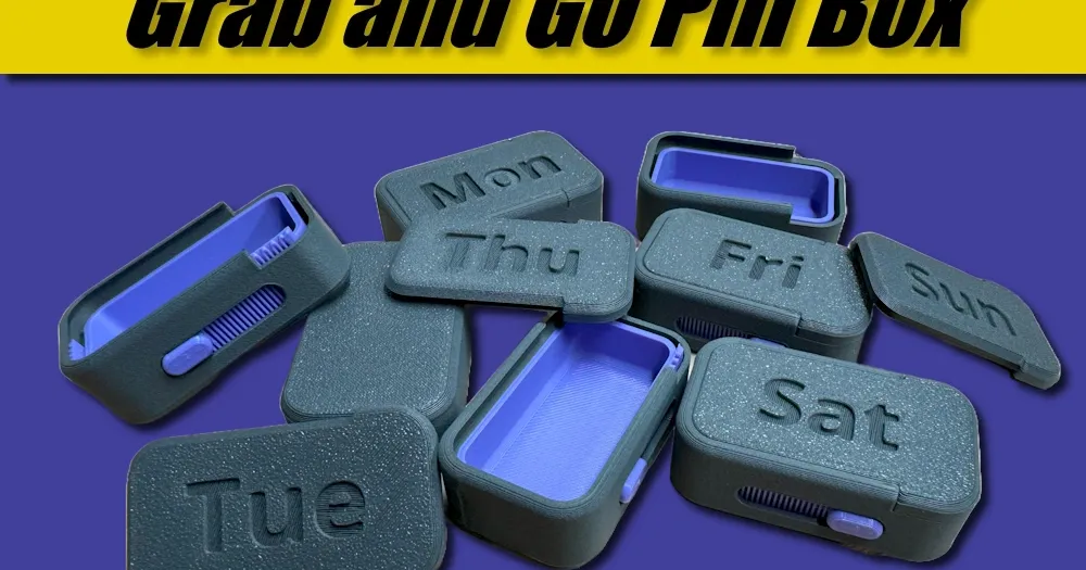 Grab and Go Pill Box ft. Slide-n-Lock by ExtremeElementz | Download ...