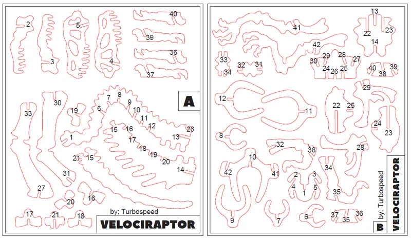 Velociraptor Kit Card by Turbospeed | Download free STL model ...