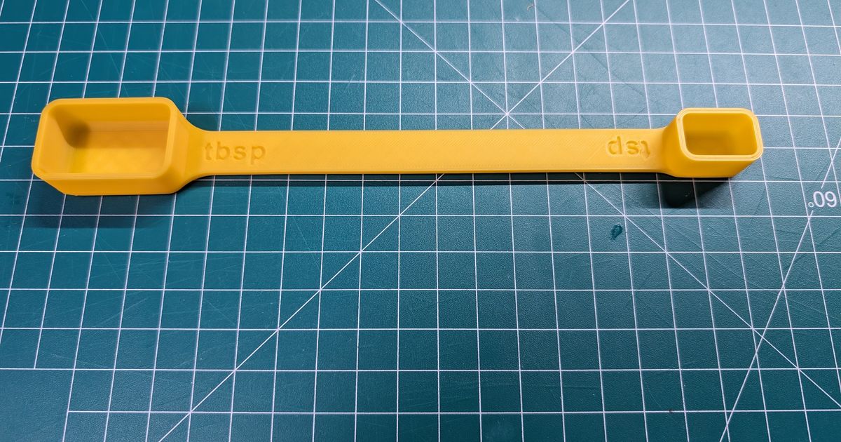 Long-Handled Measuring spoon (Tbsp and tsp) by Oak | Download free STL ...
