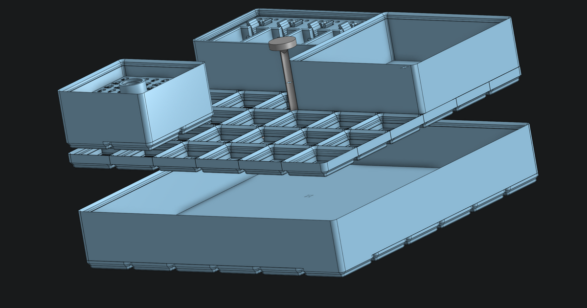 Stackable Gridfinity base with handle by jufy111 | Download free STL model | Printables.com