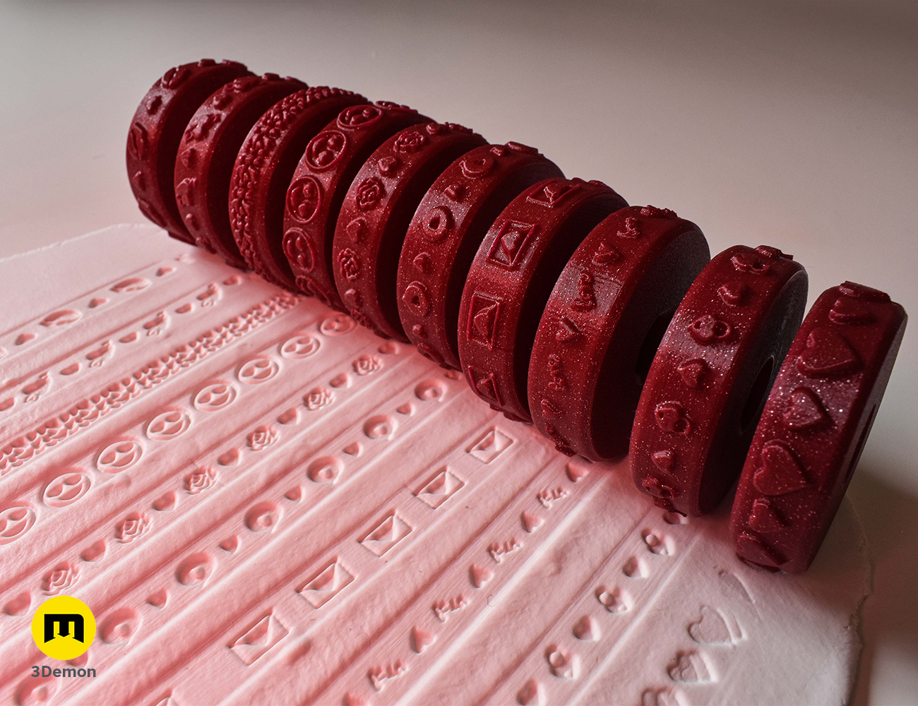 Stamp wheels for Clay - Love Letter by 3Demon's Texture Rollers ...
