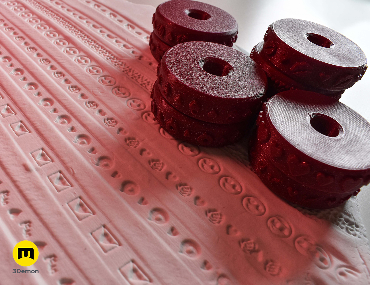 Stamp wheels for Clay - Love Letter by 3Demon's Texture Rollers ...