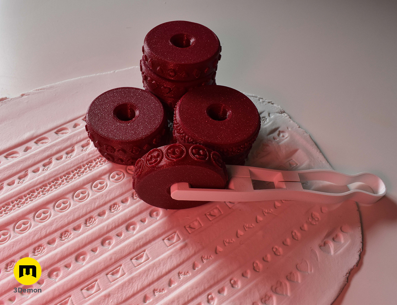Stamp wheels for Clay - Love Letter by 3Demon's Texture Rollers ...