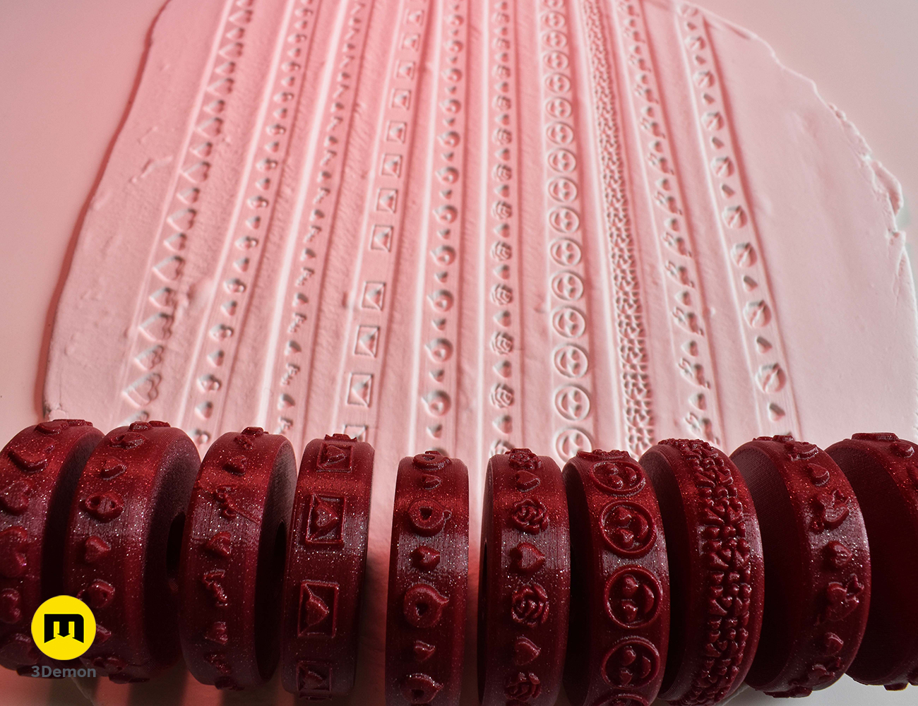 Stamp wheels for Clay - Love Letter by 3Demon's Texture Rollers ...