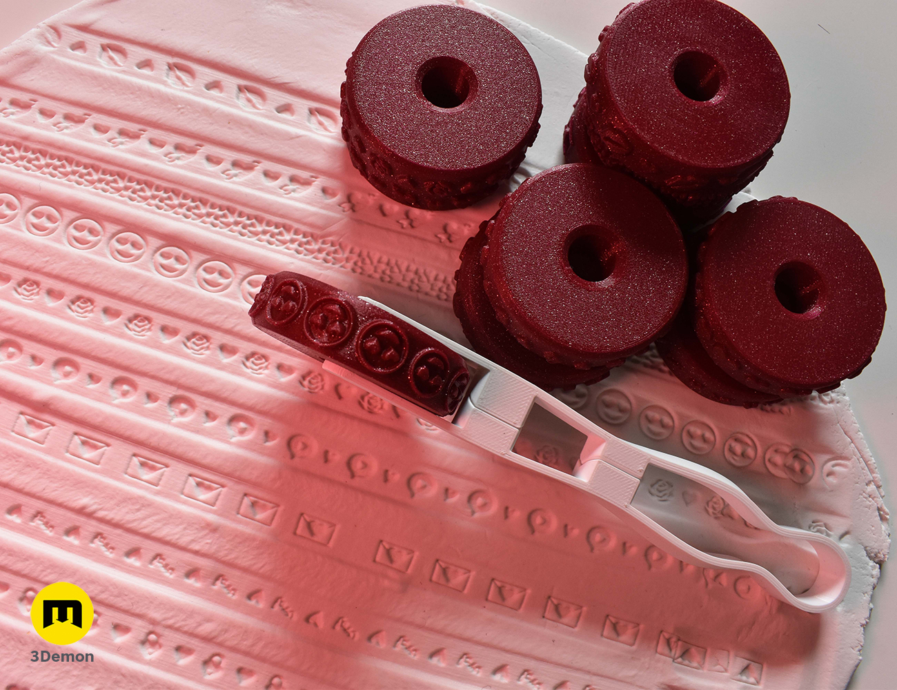 Stamp wheels for Clay - Love Letter by 3Demon's Texture Rollers ...