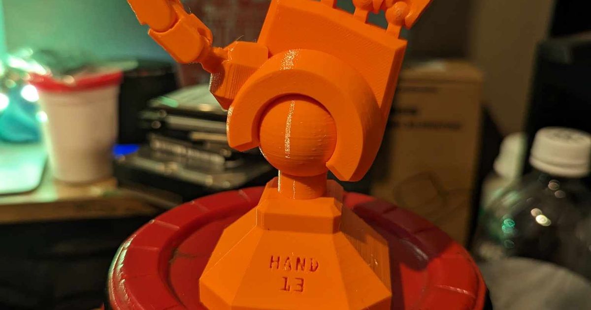 Display Stand for Posable Dummy 13 Hand 500% by Noelson | Download free STL model | Printables.com