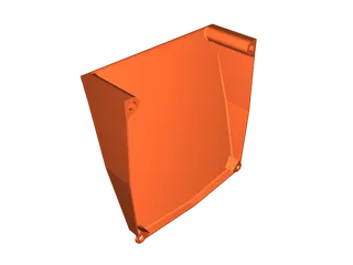 angled fan shroud for 120mm 12cm fans to silence and redirect air flow ...