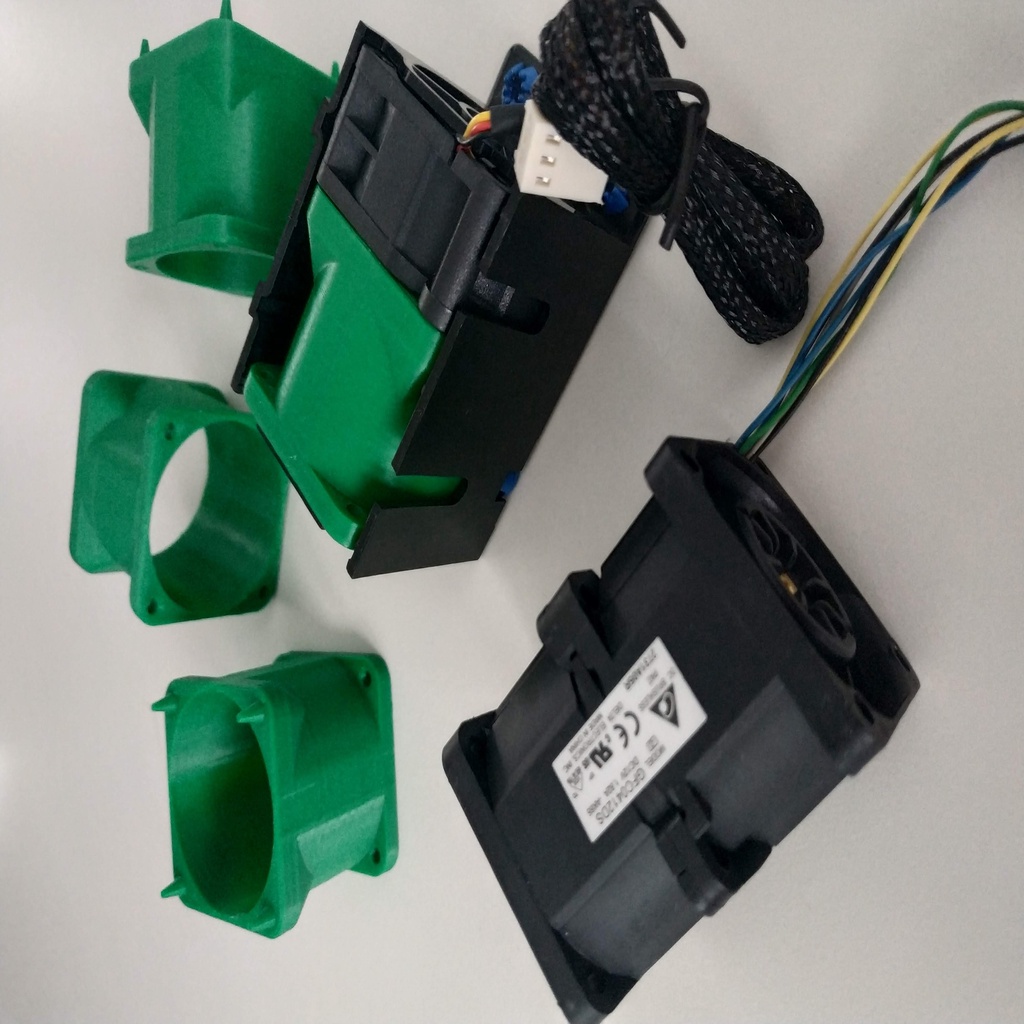 40mm silent fan Adapter for 1U servers (Supermicro, Intel, EMC) by ...