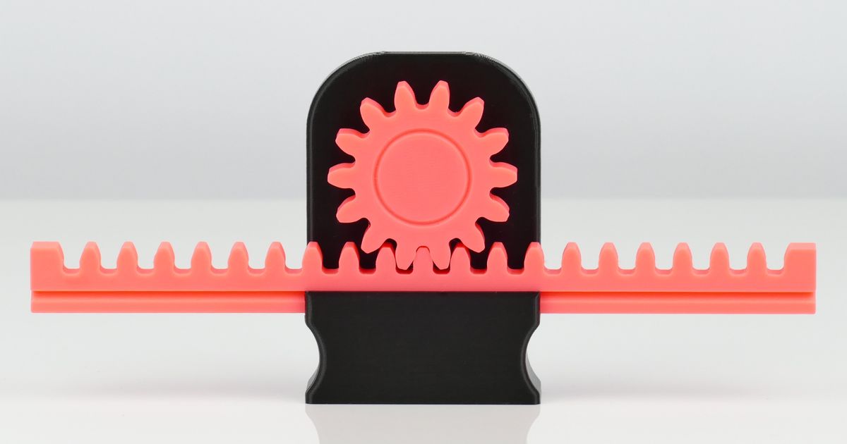 Rack and Pinion Gear - Educational Model by Jan-E.de | Download free ...