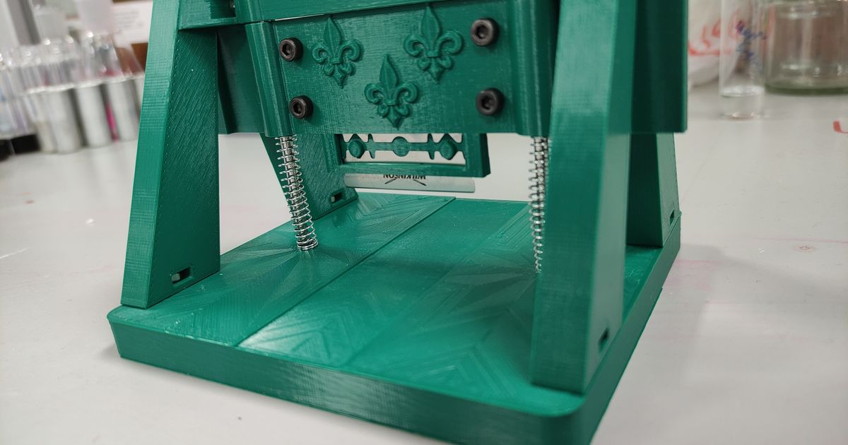 Sample guillotine with fleur-de-lis by bart | Download free STL model ...