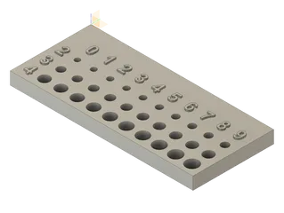 Hole Size Test Block by kaje | Download free STL model | Printables.com