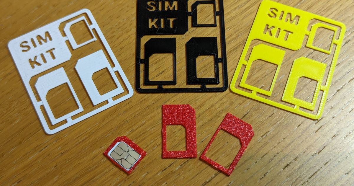 SIM Adapter Kit Card by PLAUK | Download free STL model | Printables.com