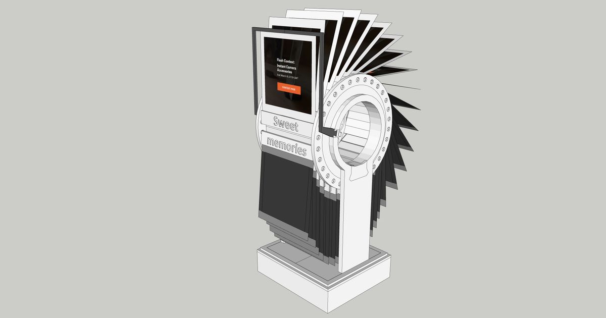 Flap frame (flipbook) clock for instax-polaroid photo par Dimmu_Ogir ...