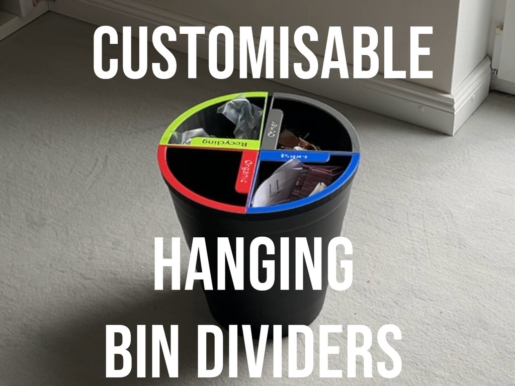 Customisable Hanging Bin Dividers - Supportless, Labels, Ikea bin ...