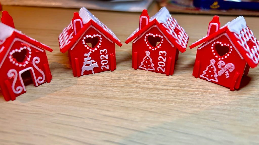 Gingerbread House Xmas Card kit - Added details, customisable text ...