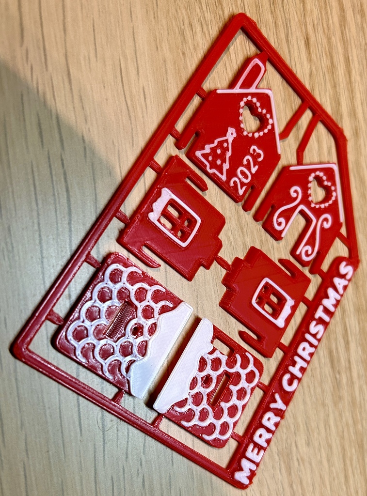 Gingerbread House Xmas Card kit - Added details, customisable text ...