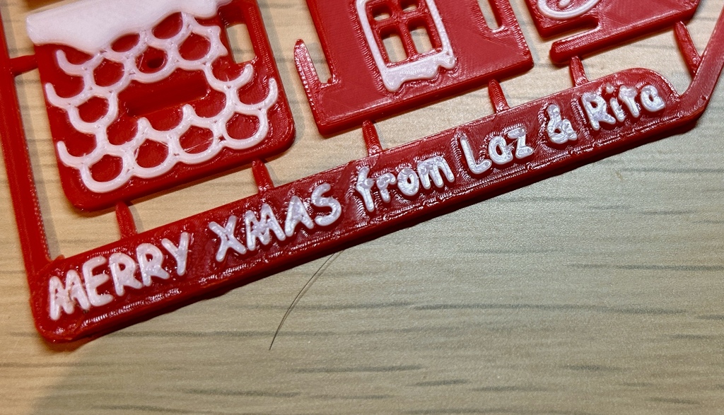 Gingerbread House Xmas Card kit - Added details, customisable text ...