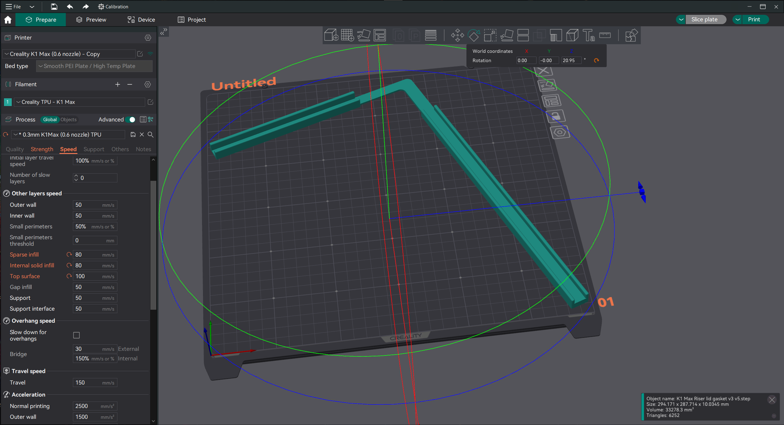 TPU gasket for the hinged riser by Timothy Stovall 108 | Download free ...