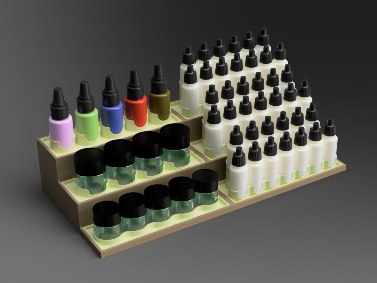 Table Top Paint Rack by Warlogh | Download free STL model | Printables.com