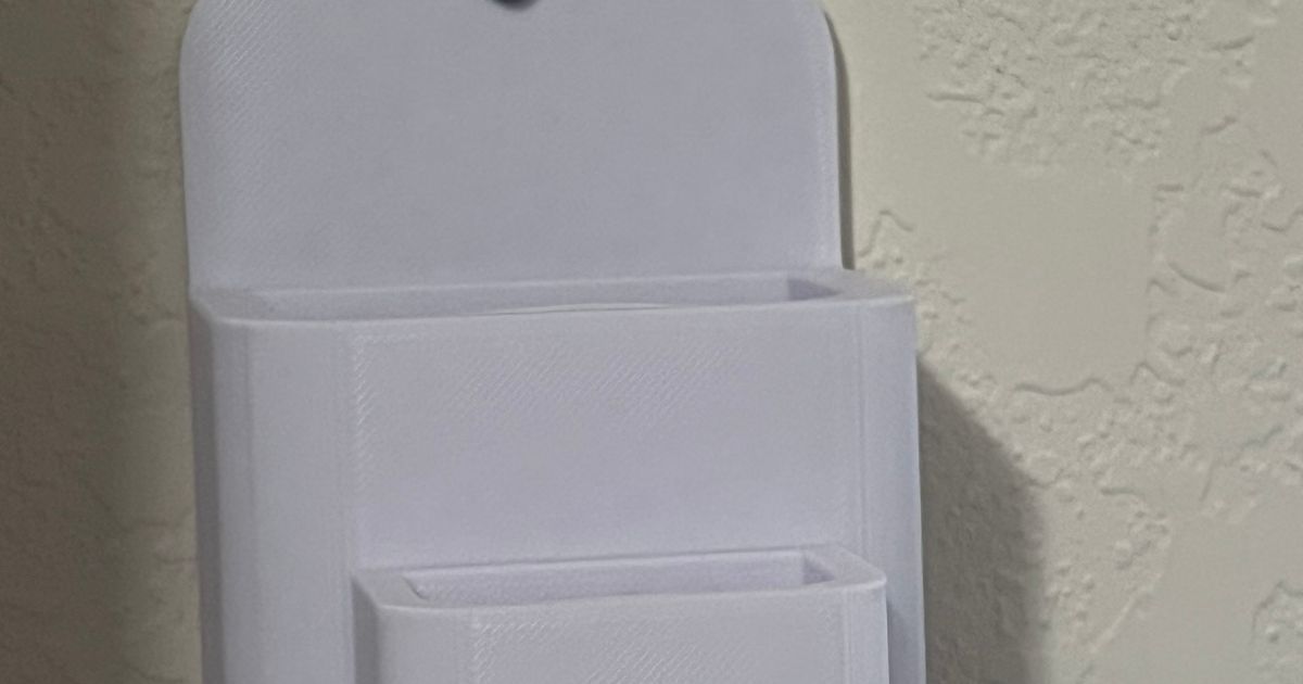 Simple Hanging Remote Holder by Michael Powell | Download free STL ...