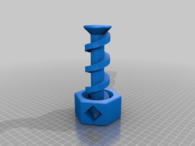 Cutaway Gravity Screw by gringer | Download free STL model | Printables.com